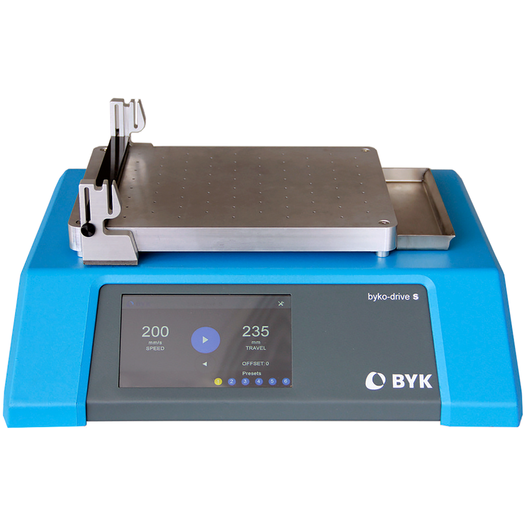 Aplicador automático de película Byko-drive S, V— Exacolor Laboratories