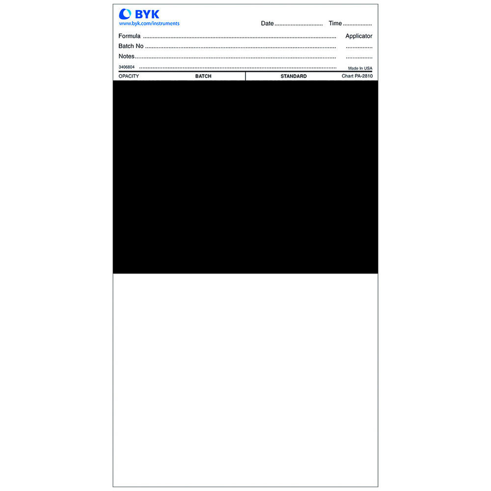 Tarjeta estandarizada de Opacidad Byko Chart 2A abrillantada— Exacolor ...